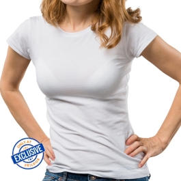 Camisetas manga corta mujer tacto algodón 190g sublimables | BRILDOR