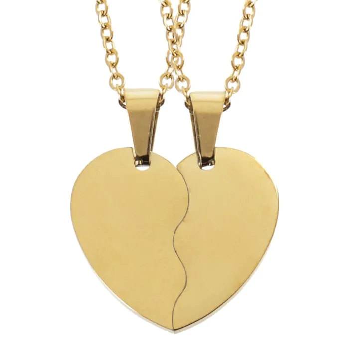 split heart pendant